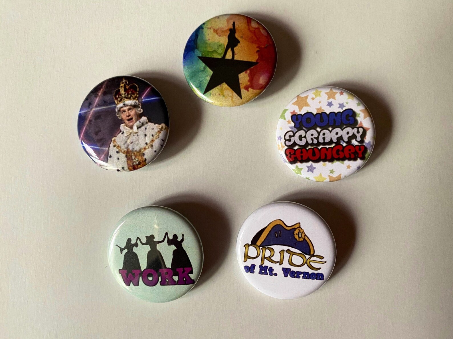 Hamilton Pins (set of 5) - Etsy