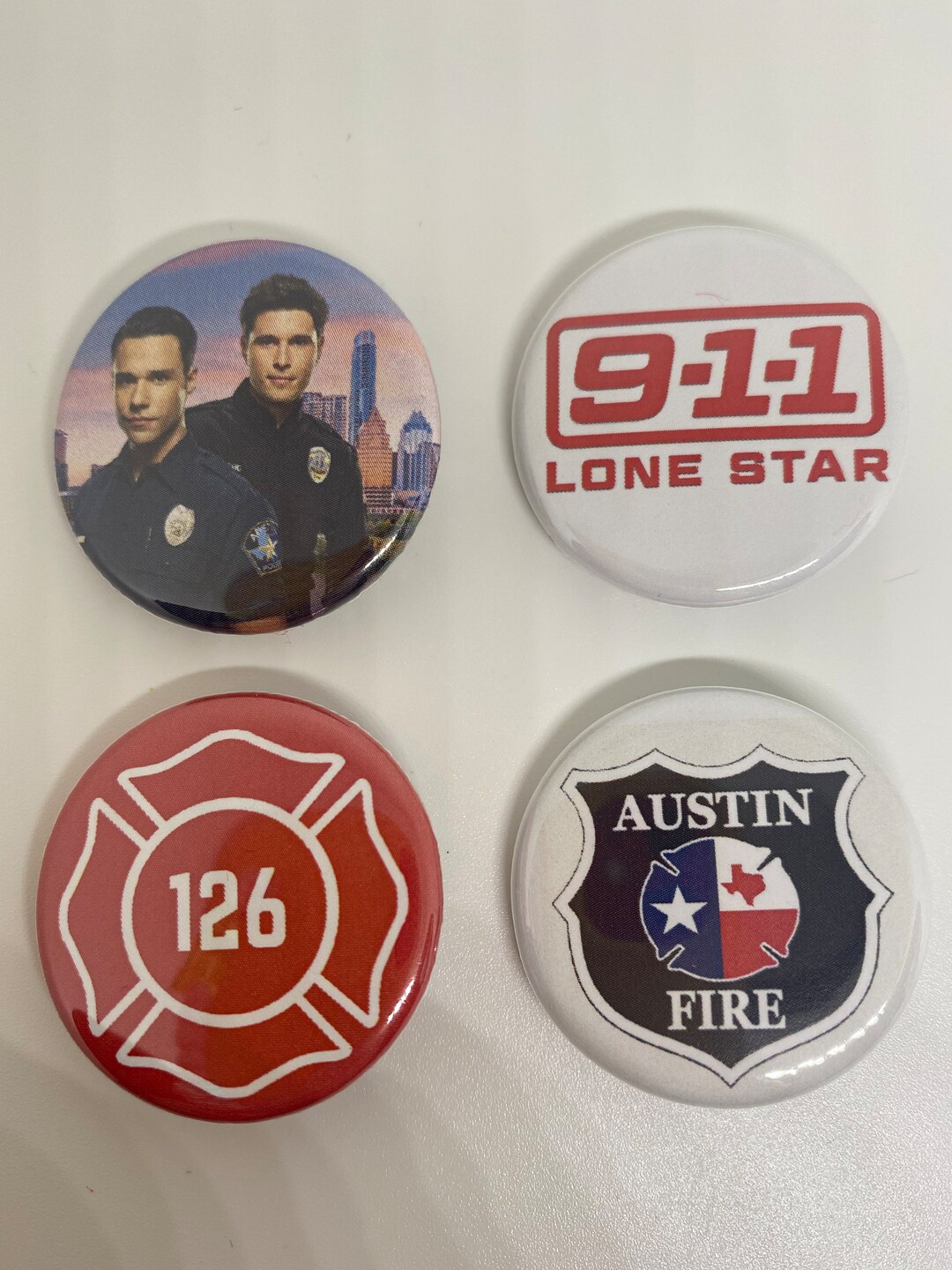 9-1-1 Lone Star Pins (set of 4) - Etsy