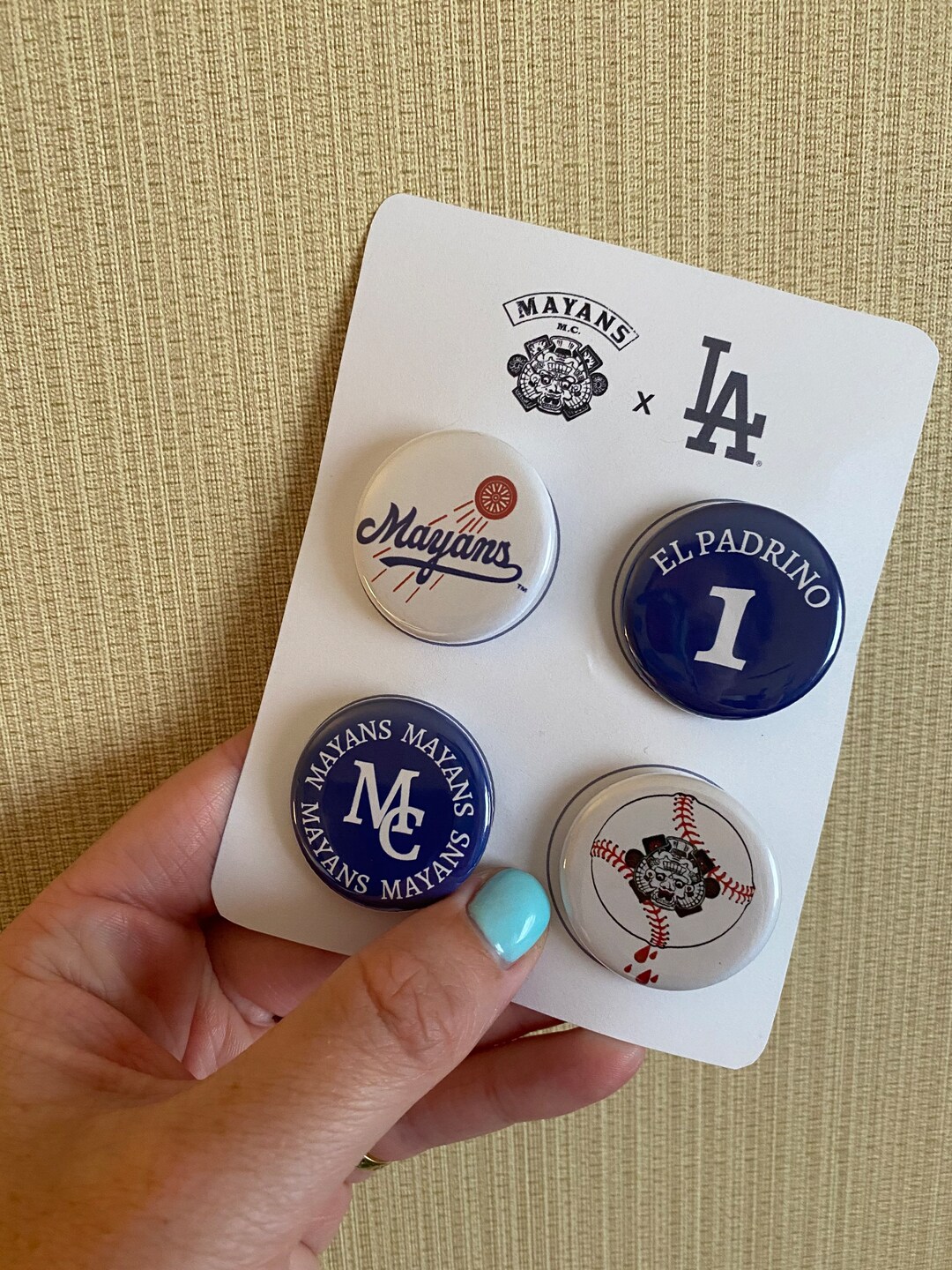 Mayans MC X Dodgers Pins (set of 4) - Etsy