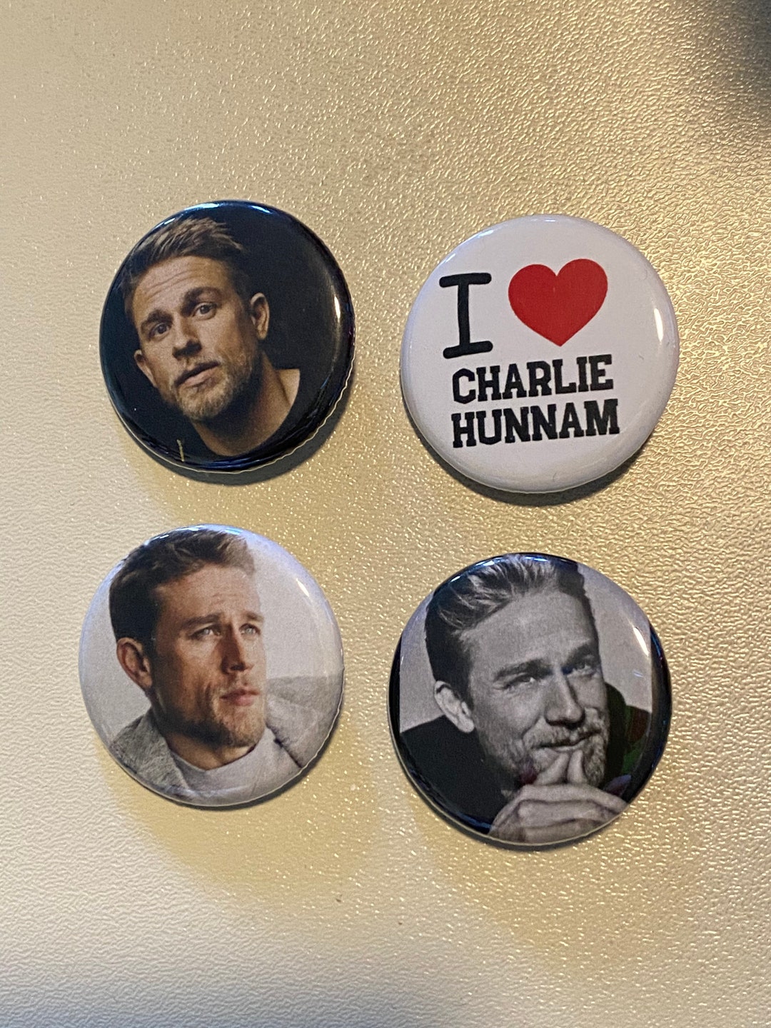 Charlie Hunnam Pins (set of 4) - Etsy