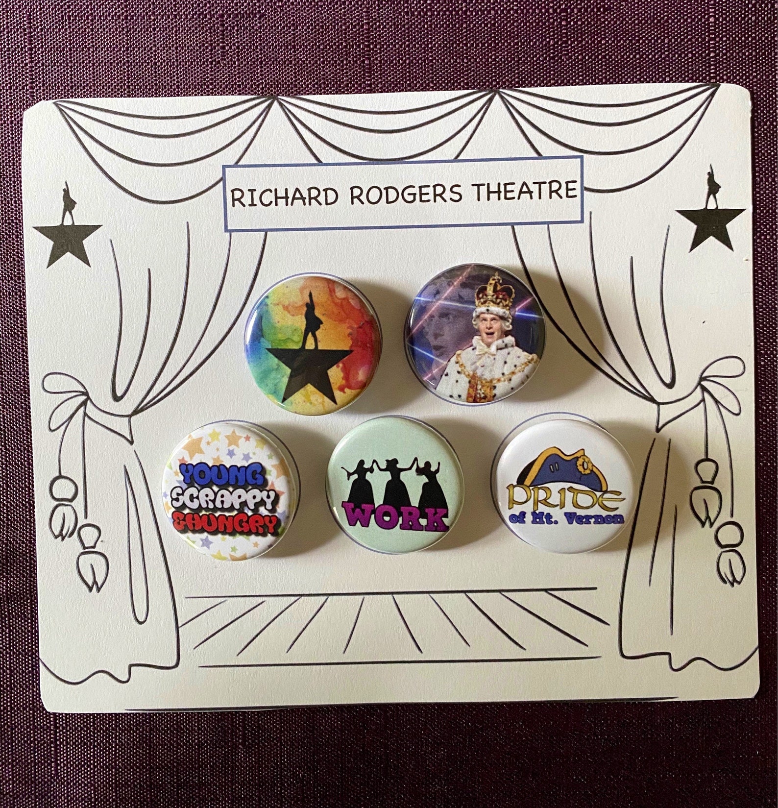 Hamilton Pins (set of 5) - Etsy