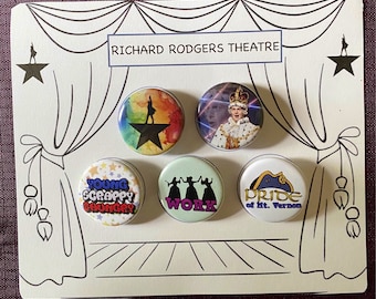 Hamilton Pinback Button Set Pins Badges Broadway Show Musical ...