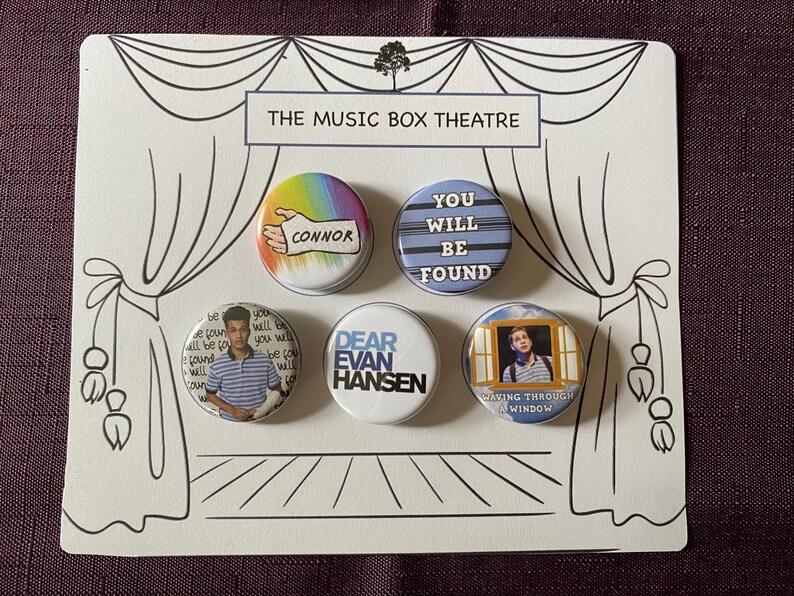 Dear Evan Hansen Pins set of 5 - Etsy