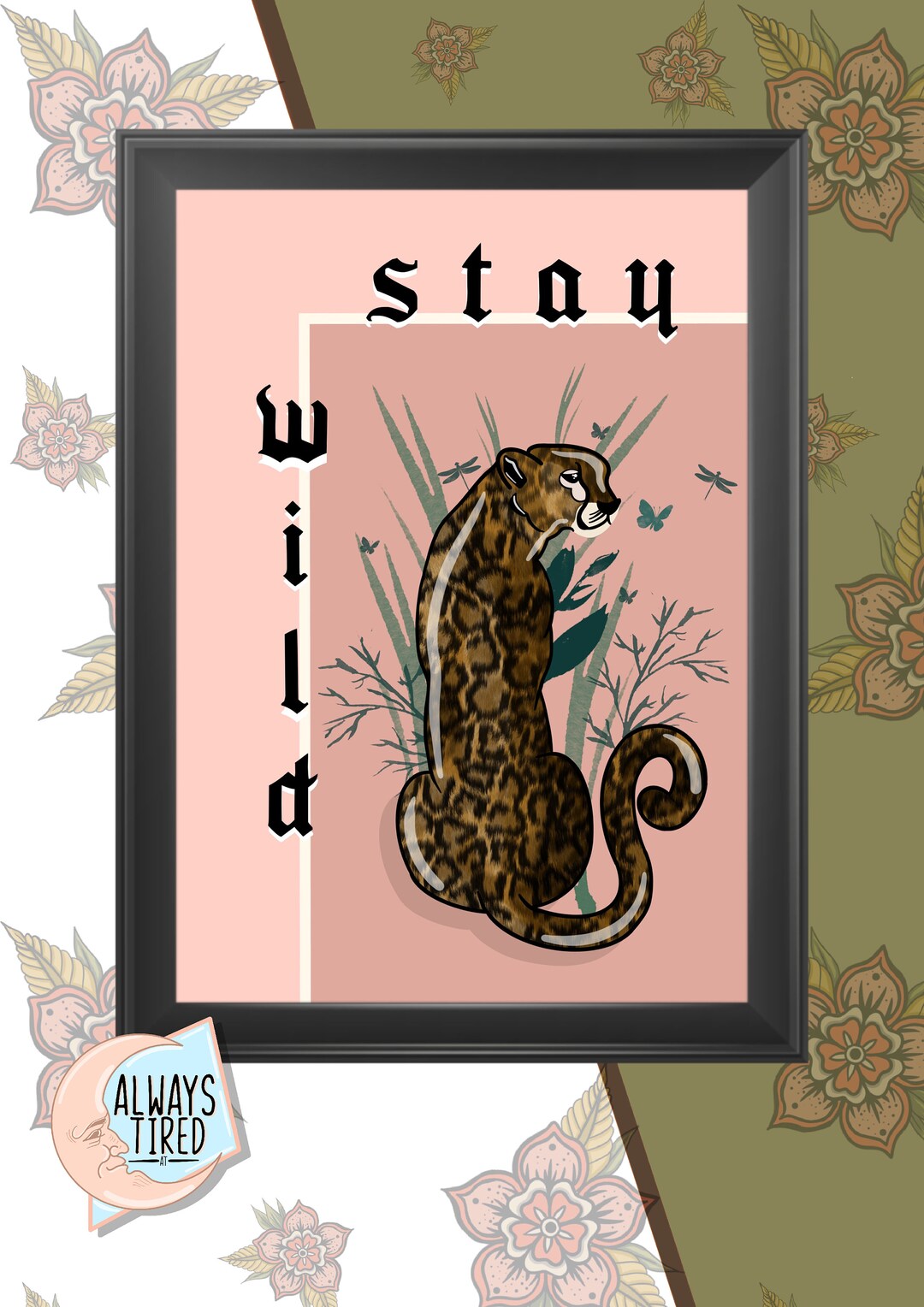 Stay Wild Tattoo Flash Inspired Wall Print - Etsy