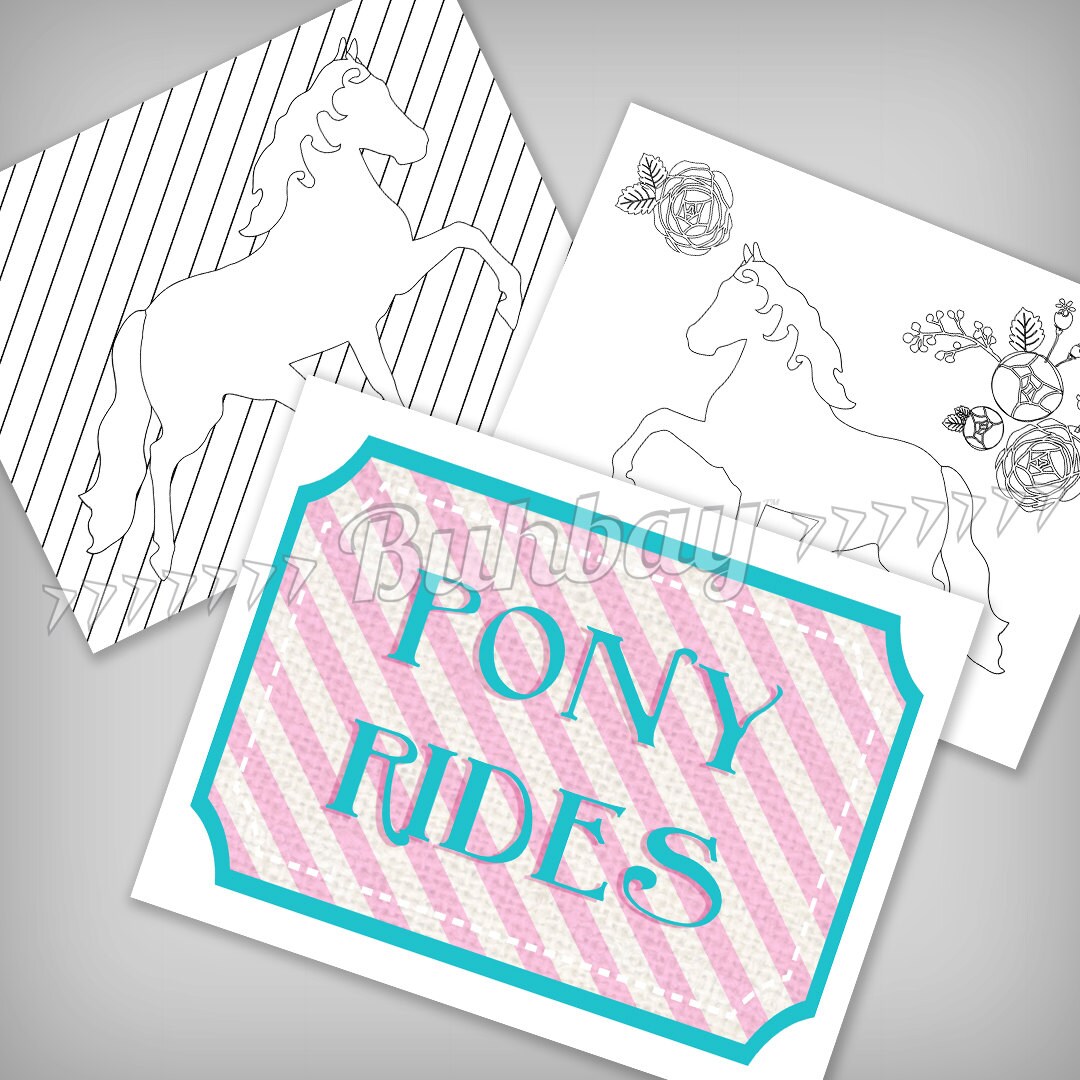 Printable Pony Party Game Pack - Instant Download! - Girl's Birthday ...