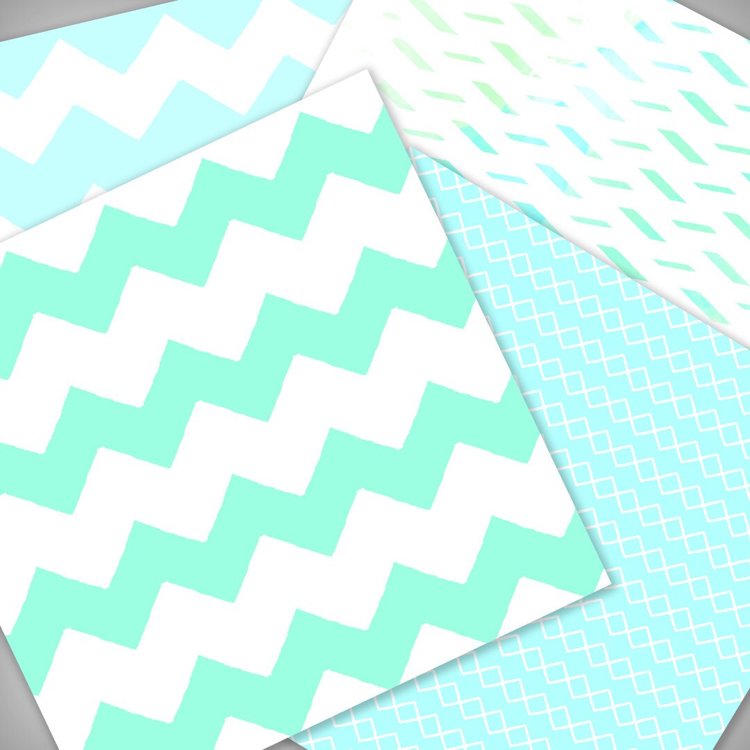 Aqua Digital Paper Pack INSTANT DOWNLOAD 12x12 High - Etsy