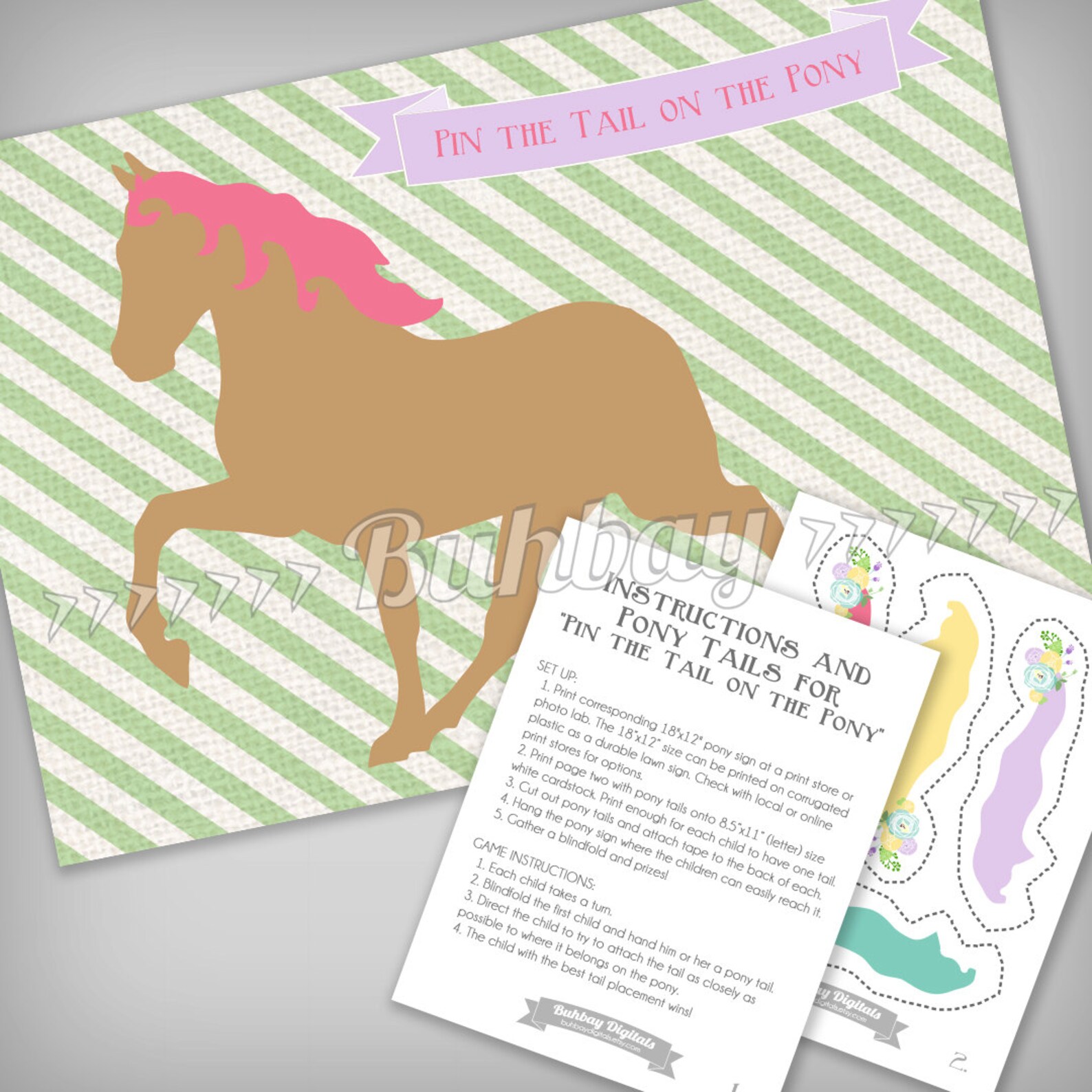 Printable Pony Party Game Pack - Instant Download! - Girl's Birthday ...