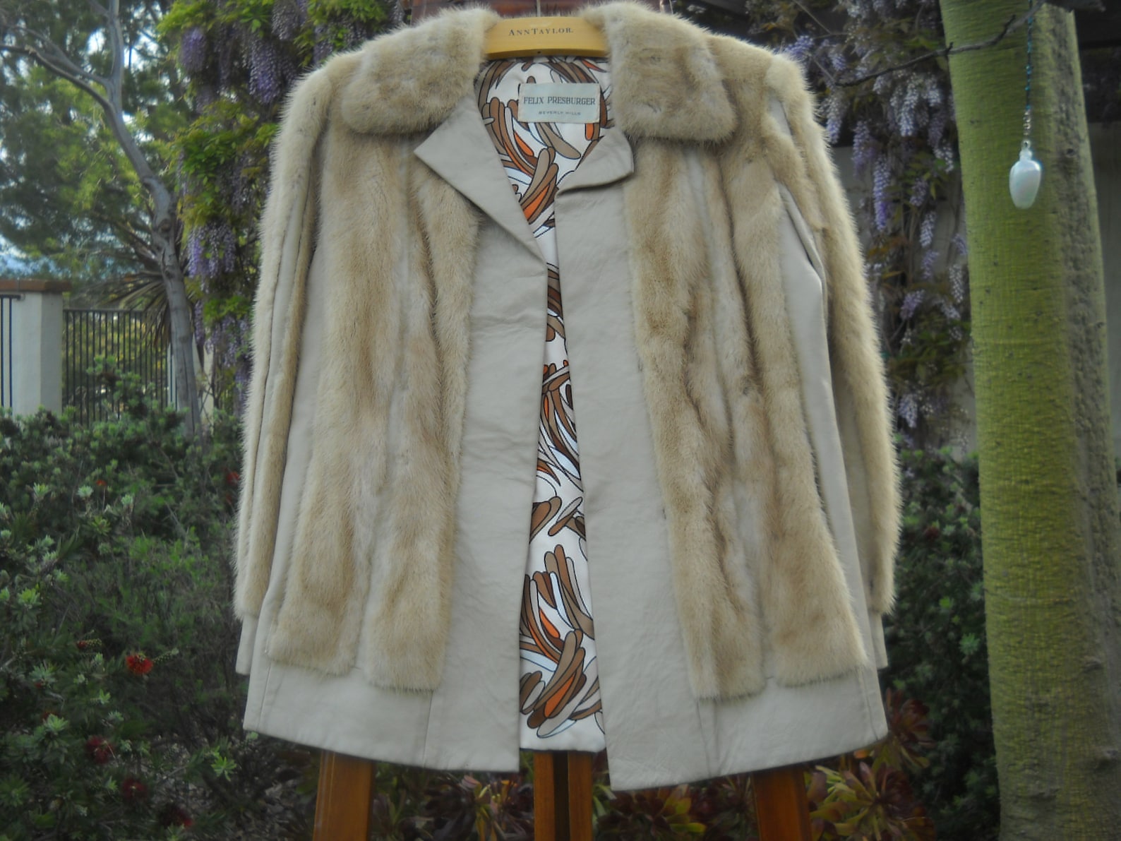 LEATHER & MINK Fur Panel Coat 1970s by Felix Presburger | Etsy