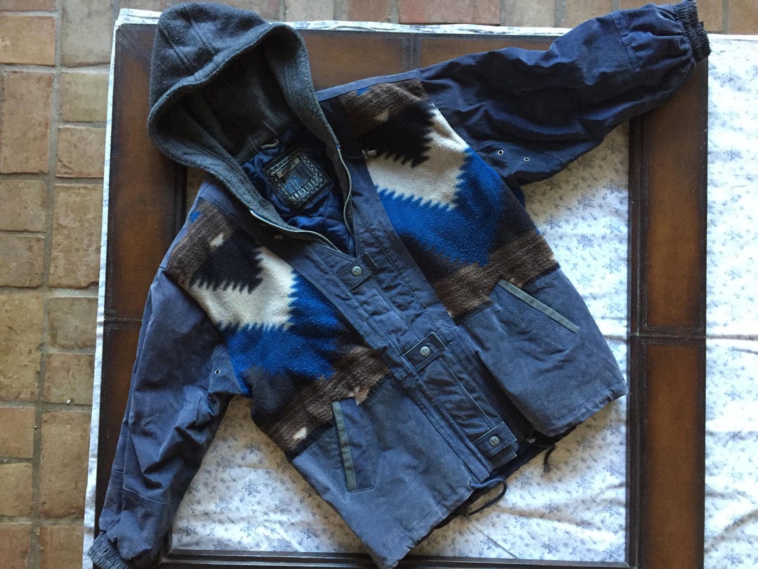 WINLET Wool and Suede Ranch Jacket, Barn Coat, Western Wrangler Jacket ...