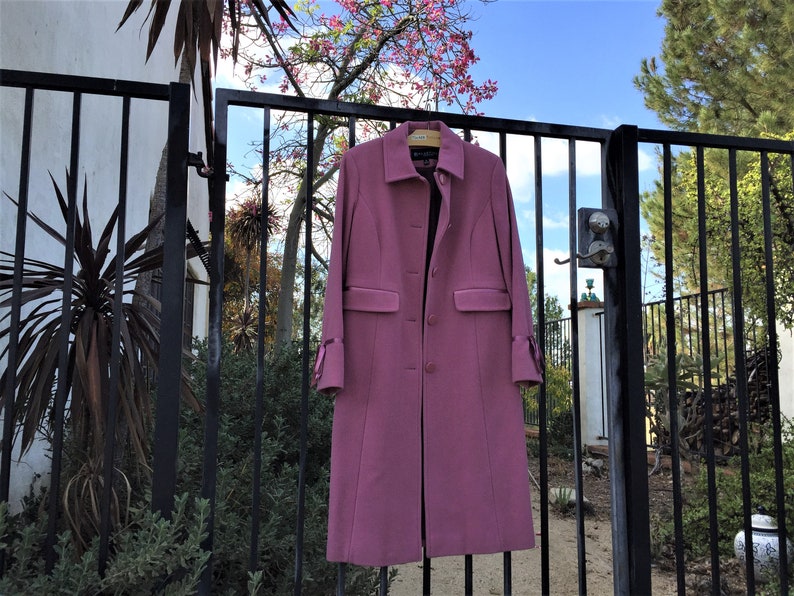 Carnation Pink SOFT Felted Wool Princess Coat by Kenneth Cole Reaction ...