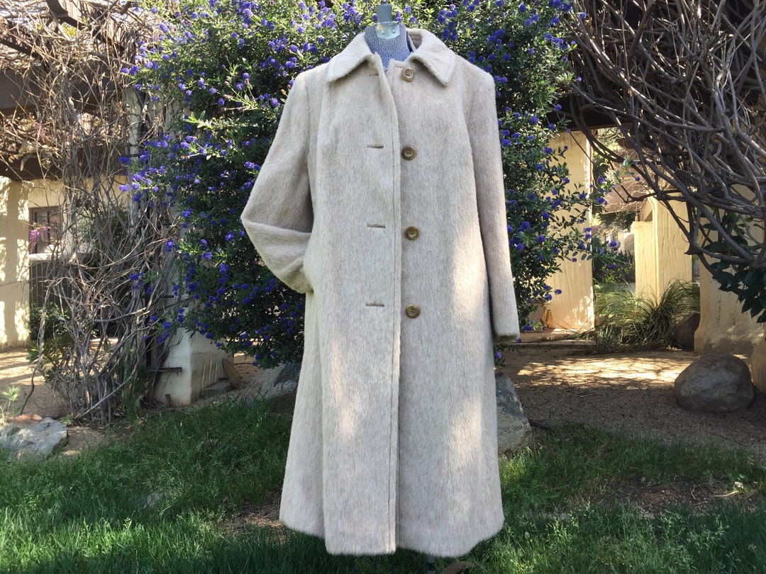 INCREDIBLE LLAMA DUSTER Trench Swing Coat in a Beautiful Oatmeal Hue ...