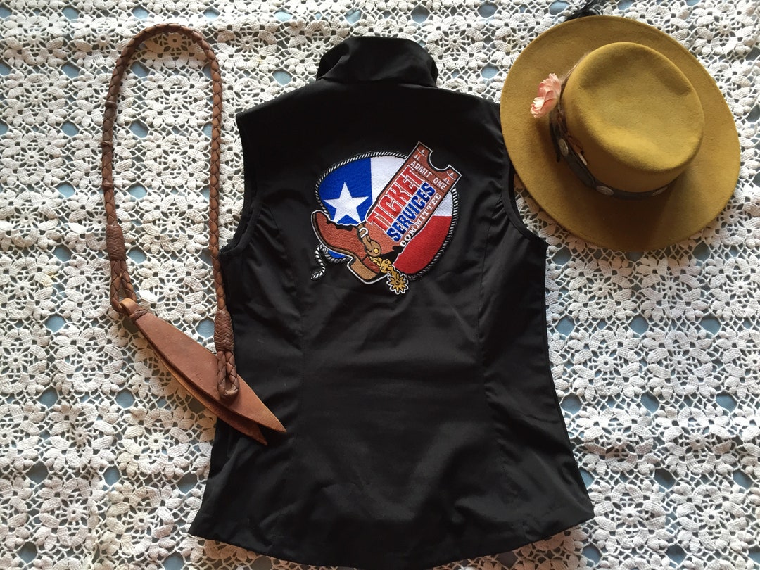 Rodeo Vest Ticket Services Committee Barrel Race Vest Size Small Petite ...