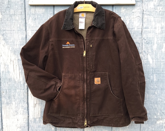 CARHARTT !TOP QUALITY Hard to Find Discontinued Design Chore Coat Heavy ...