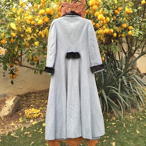 Arctic Blue Russian Princess Coat Floor Length Handmade 1980's Trimmed ...