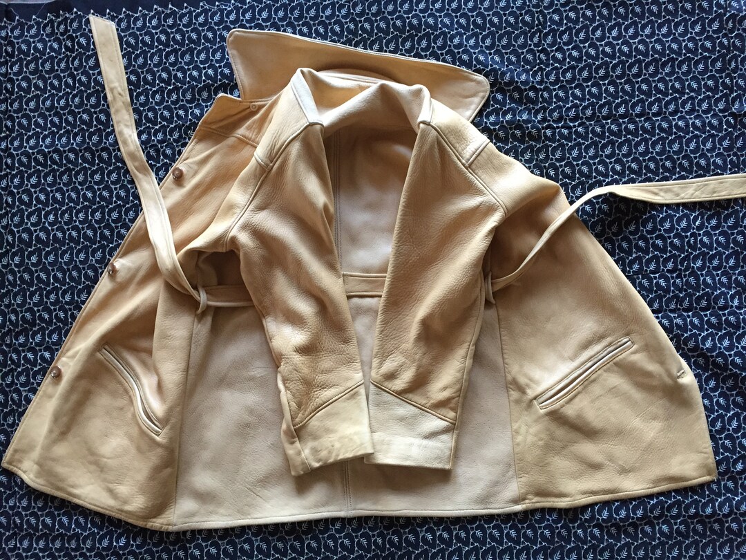 Custom Made Elk Skin Leather Ranch Coat Size Medium by Hinmans Leather ...