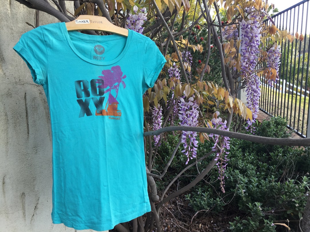 1990s ROXY Quiksilver (QUICKSILVER) Surfer T Shirt Size Extra Small 100 ...