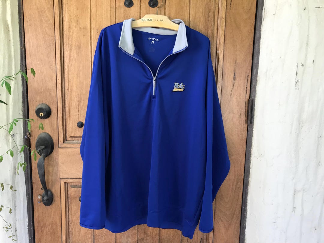 UCLA Quarter Zip Pullover in Bruin Blue 93% Poly 3 Spandex Heavier ...
