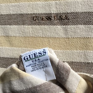 Guess Jeans Surfer T From the 1980's Size XXL in Yellow & Brown Woven ...
