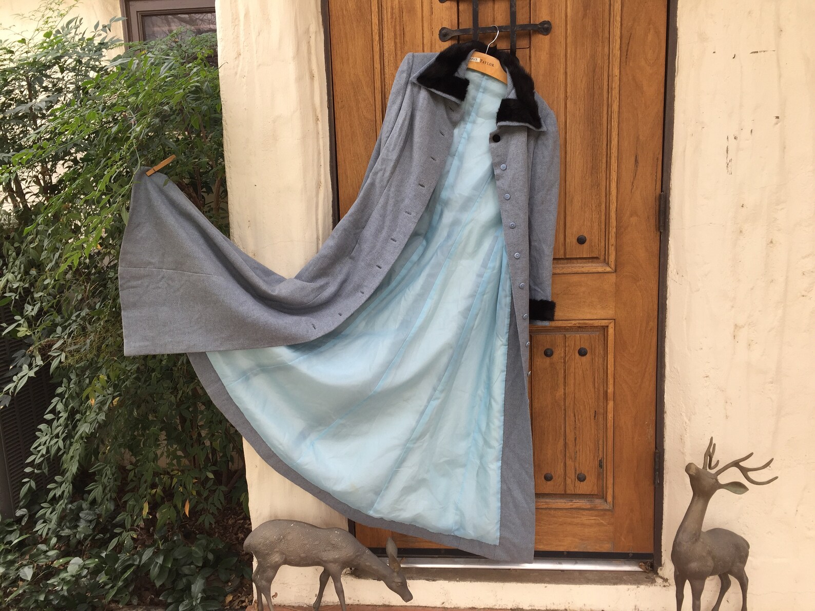 Arctic Blue Russian Princess Coat Floor Length Handmade 1980's Trimmed ...