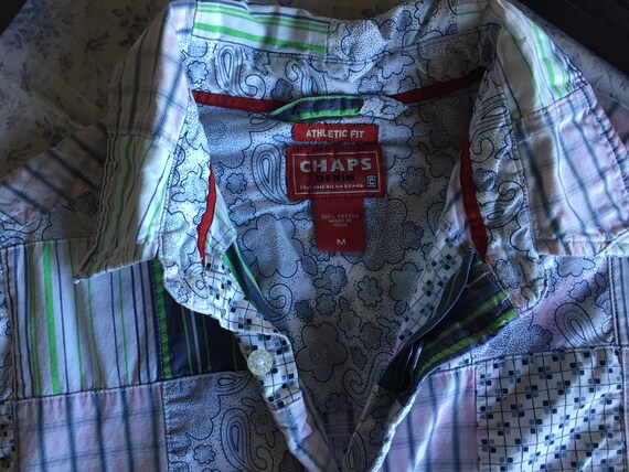 RALPH LAUREN CHAPS Denim Quilt Patch Oxford in Pinks … - Gem