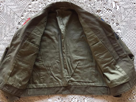 Rare 1940s Ike Eisenhower Military Jacket in Size 36R… - Gem