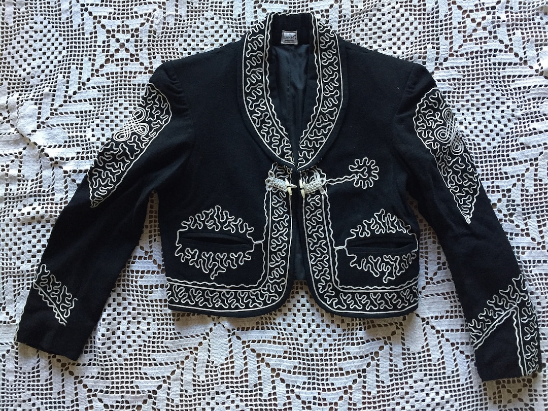 Authentic Charro Mariachi Jacket/ Bolero Size Medium to Large Extensive ...