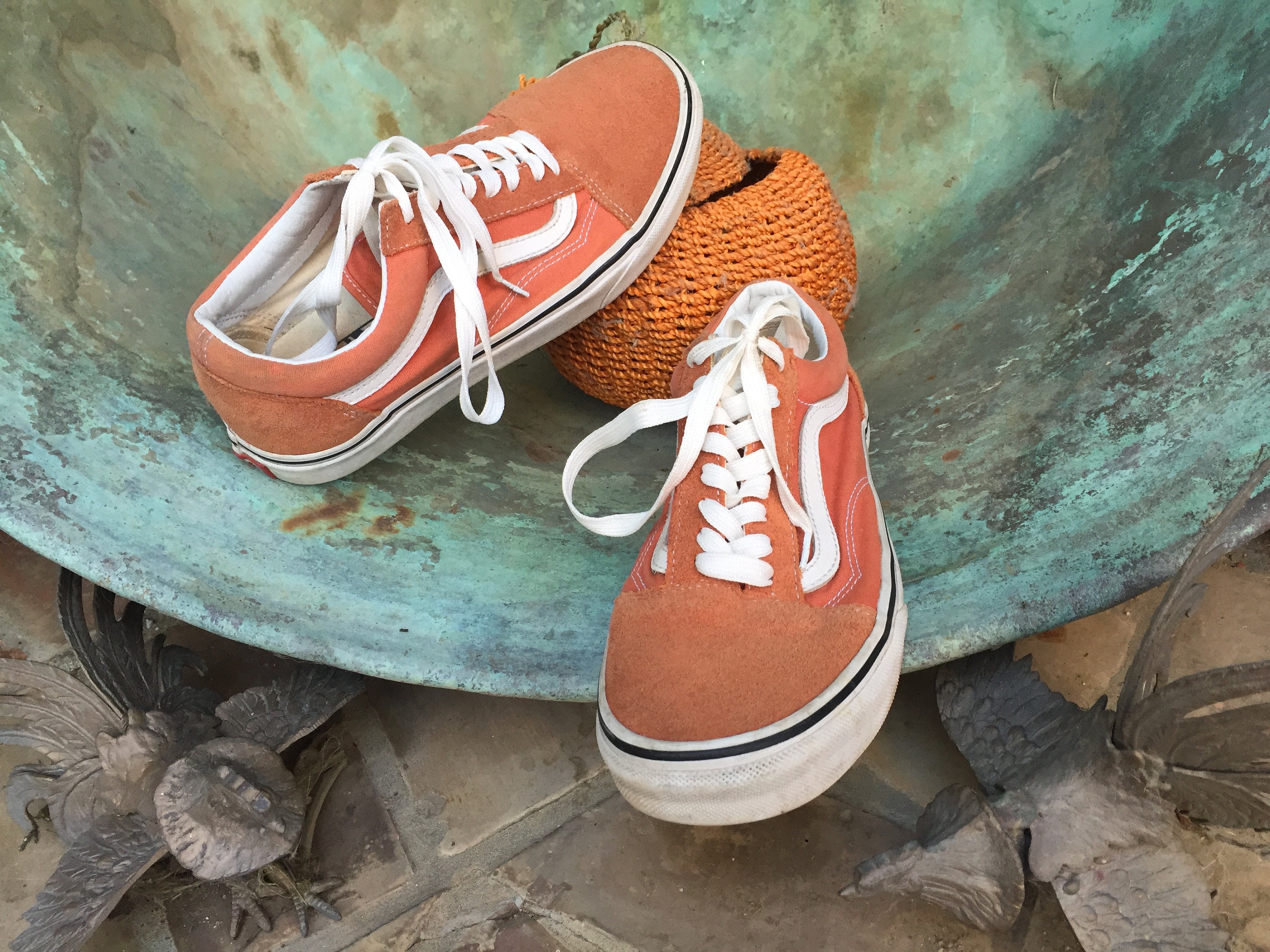Collectible VANS Sneakers Size Mens 7 Womens 8.5 Gorgeous Pumpkin Hue ...