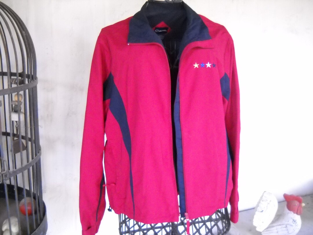 Vintage Catalina Windbreaker in Red & Navy, Nautical Theme, Size L 12 ...