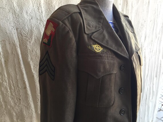 Rare 1940s Ike Eisenhower Military Jacket in Size 36R… - Gem