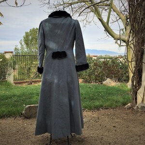 Arctic Blue Russian Princess Coat Floor Length Handmade 1980's Trimmed ...