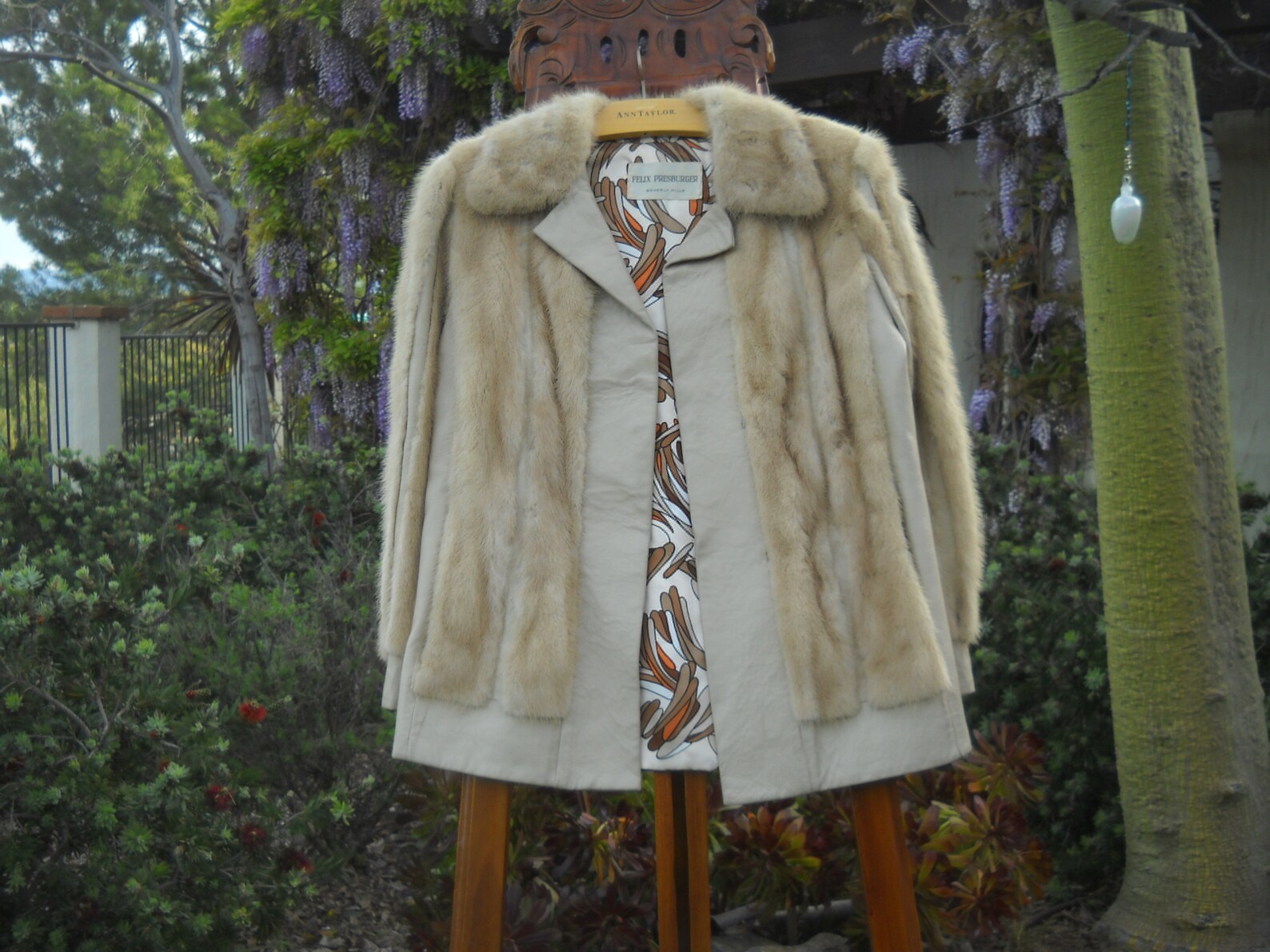 LEATHER & MINK Fur Panel Coat 1970s by Felix Presburger - Etsy