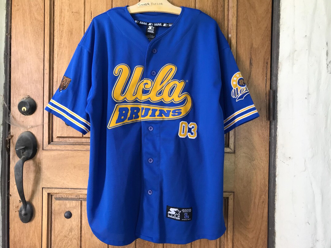 UCLA Bruins Baseball JERSEY Size Large by STARTER With Appliques and ...