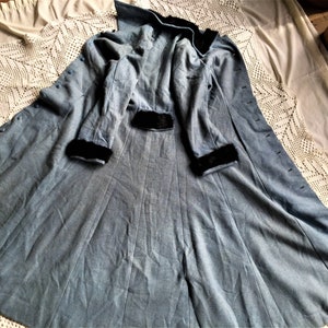 Arctic Blue Russian Princess Coat Floor Length Handmade 1980's Trimmed ...