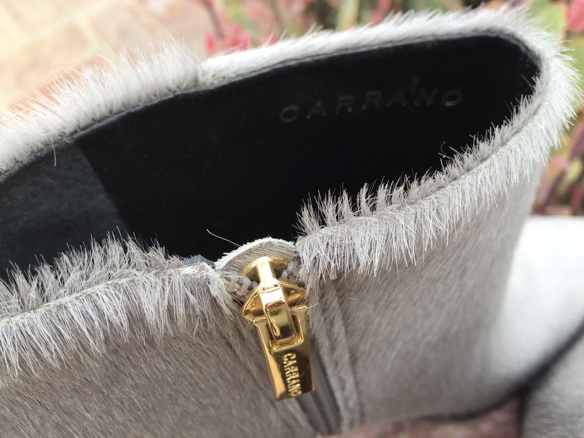 PONY HAIR Cow Hide With Fur Booties by CARRANO Made in Brazil | Etsy