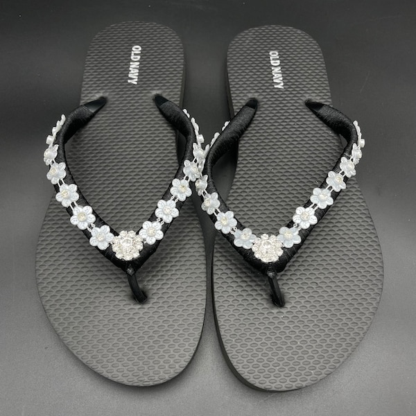 Rhinestone Flip Flop - Etsy