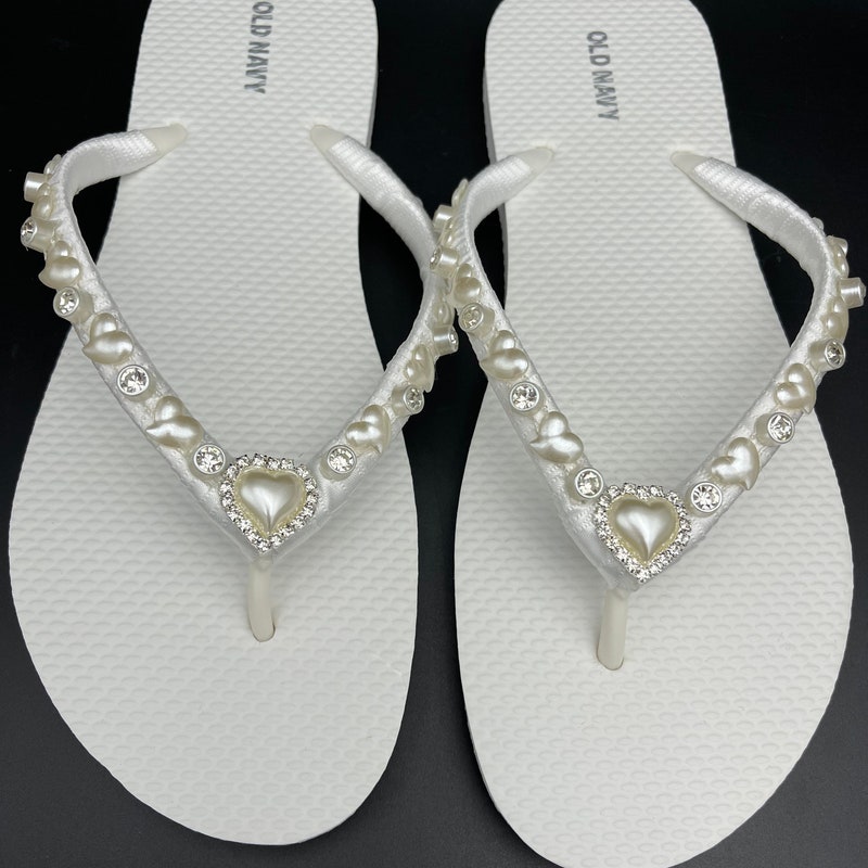 Heart Flip Flops - Etsy