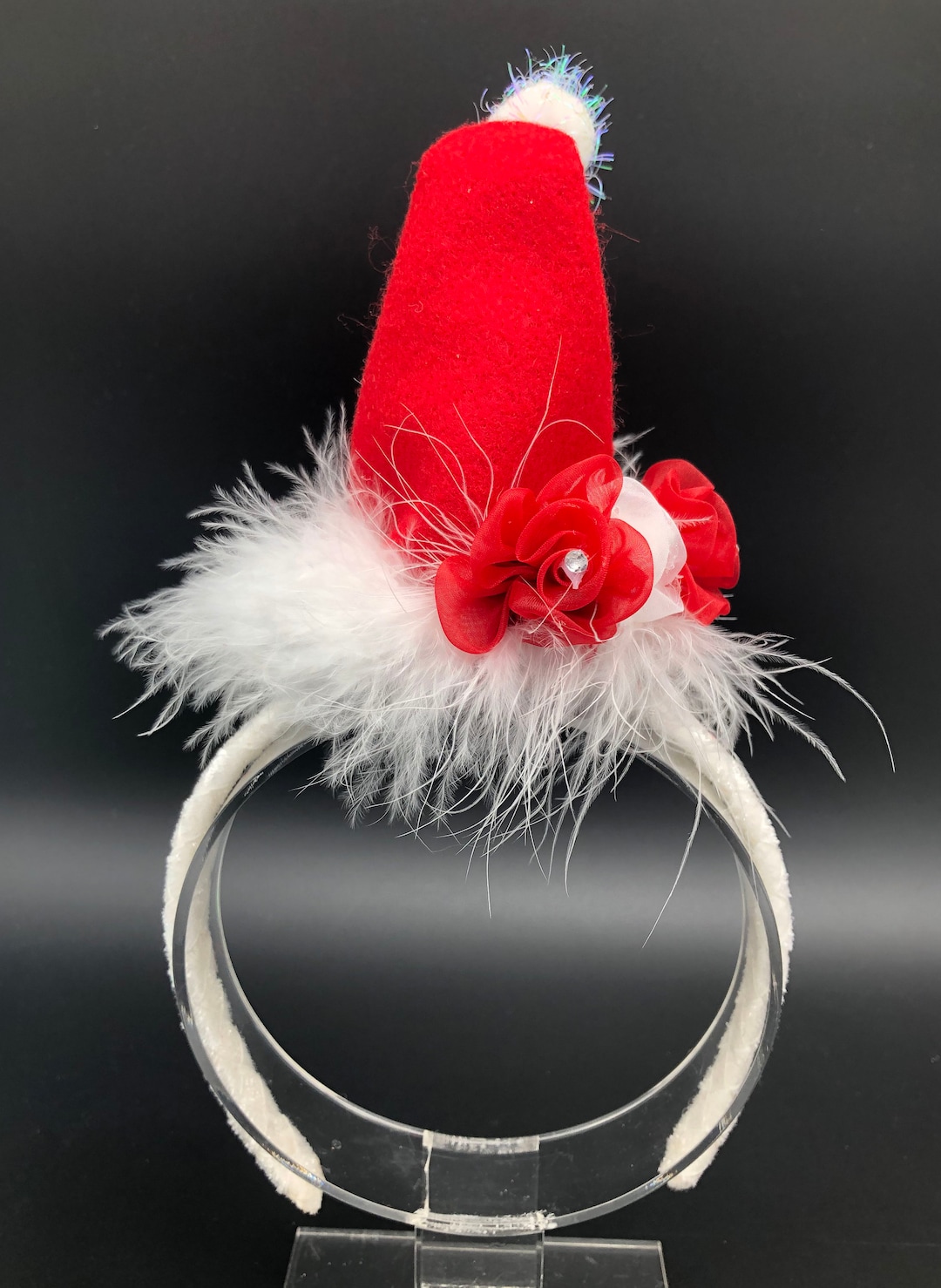 Mrs. Santa Hat White Headband Christmas Hat Santa Hat Santa - Etsy