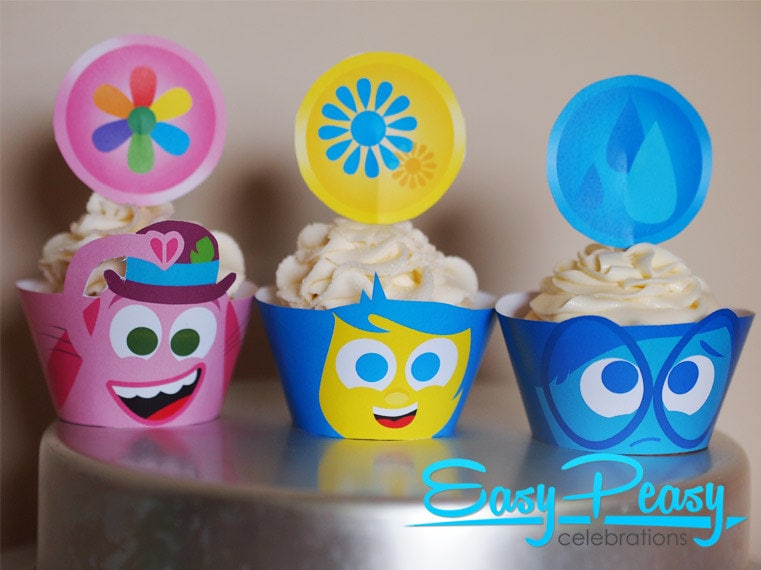 Inside Out inspired Cupcake Set - Etsy