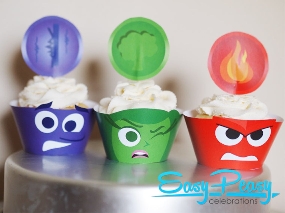 Inside Out inspired Cupcake Set - Etsy