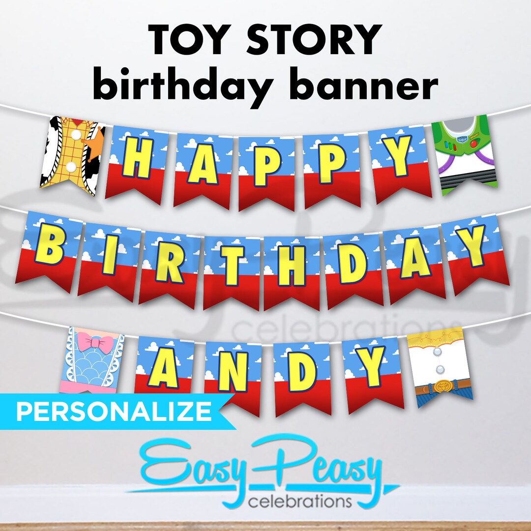 Personalized - Toy Story Banner - Etsy
