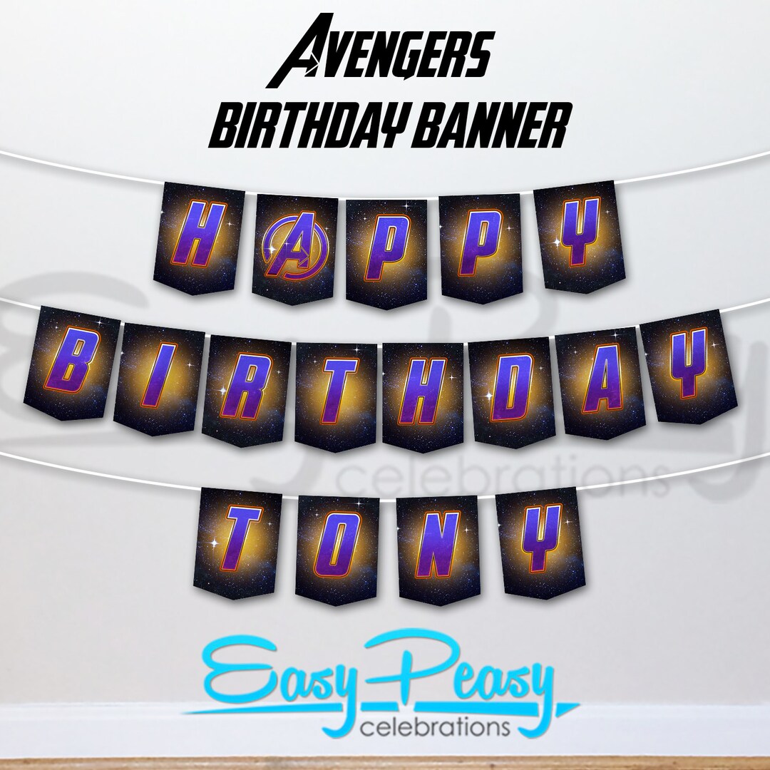 Personalized - Avengers Endgame Banner - Etsy