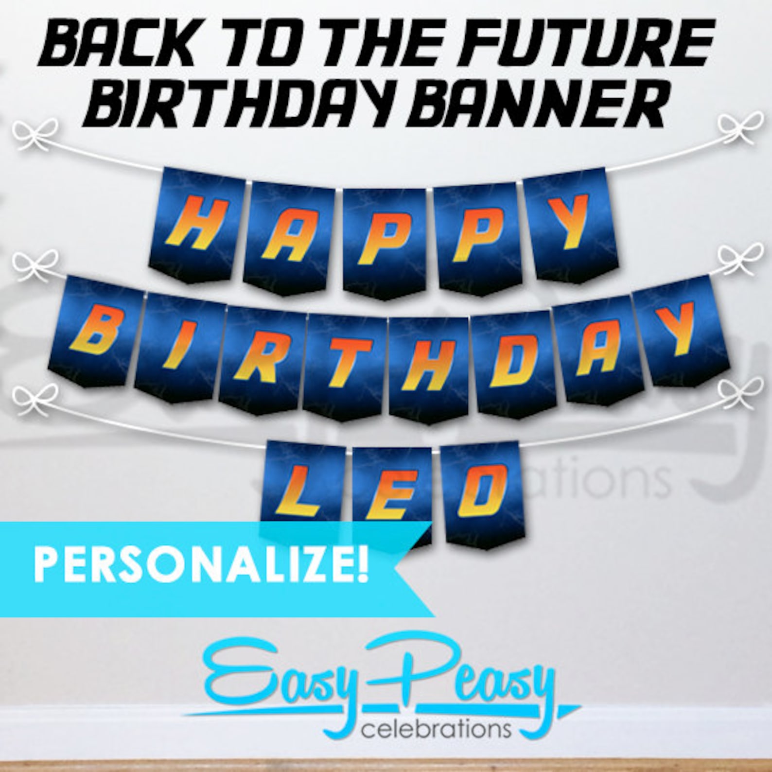 Personalized - Back to the Future Banner - Etsy