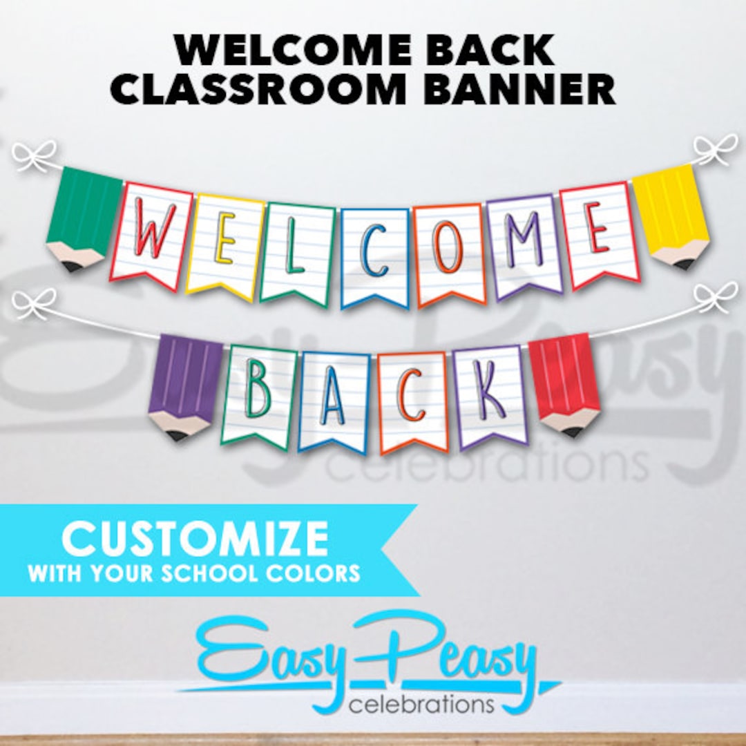 Customize - Welcome Back School Banner - Etsy