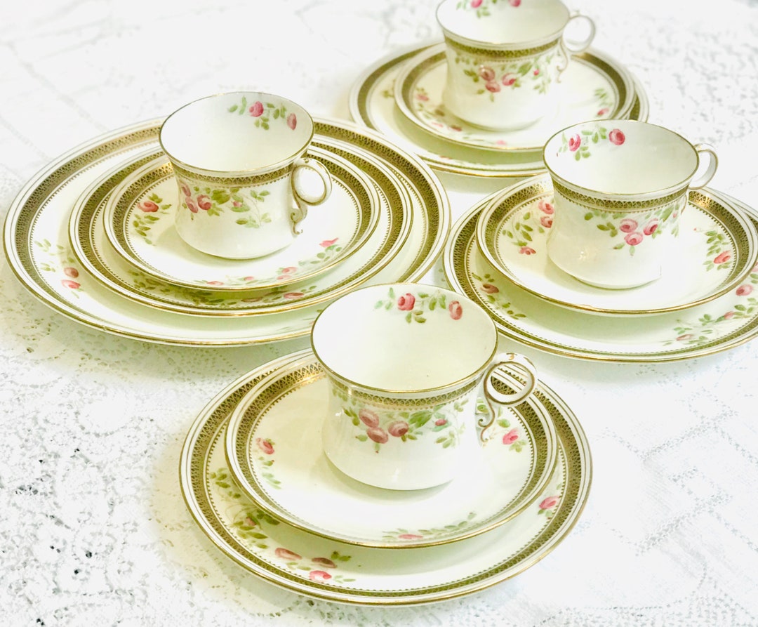 Antique Tea Set English Porcelain Tea Cups and Saucers Radfords England ...