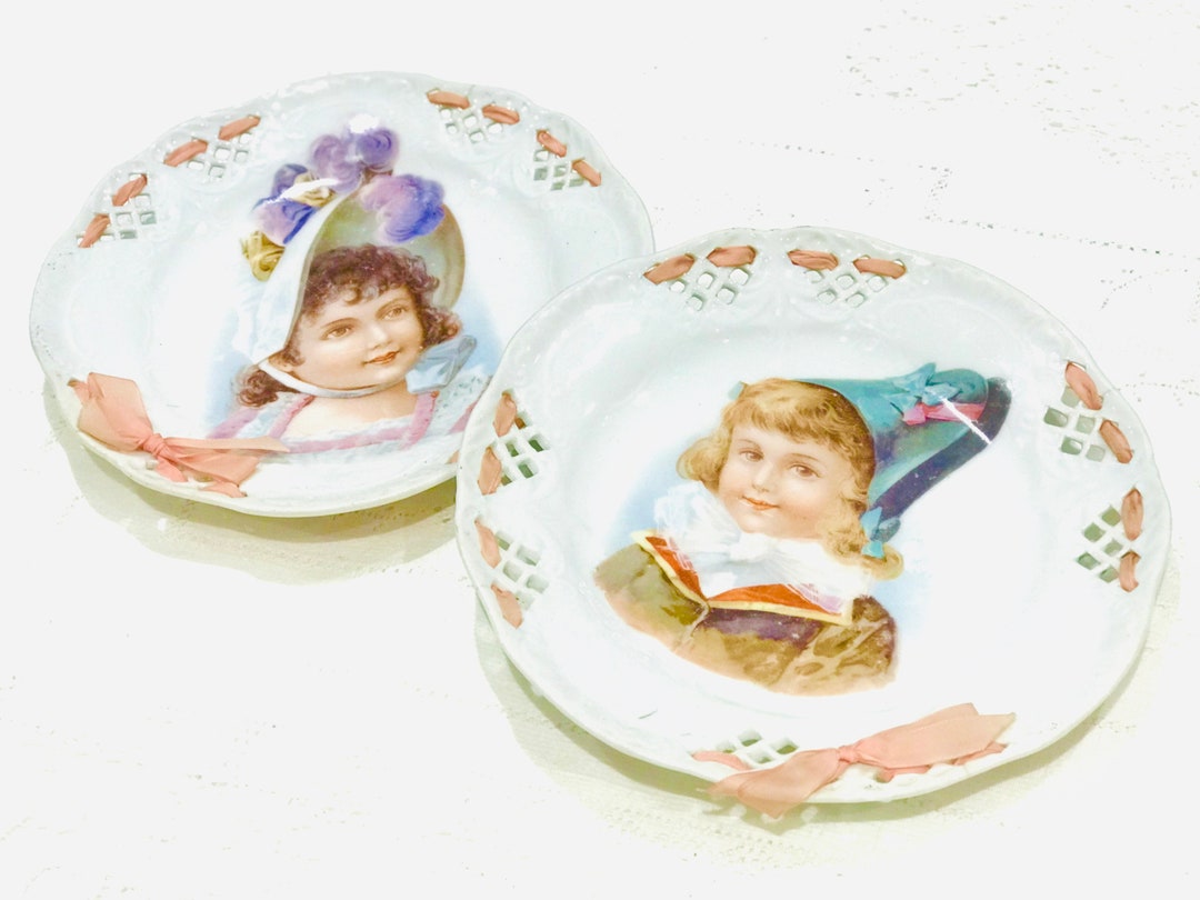 Cabinet Wall Plates European Children Vintage Ceramics - Etsy