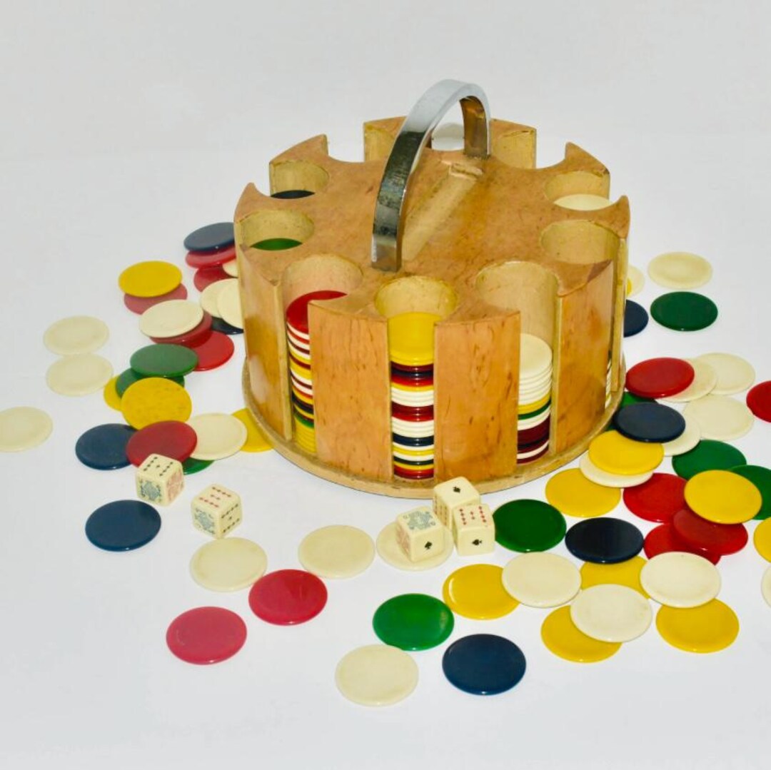 Rare Asprey London Vintage Roulette Gaming Caddy Coloured Chips Carry ...