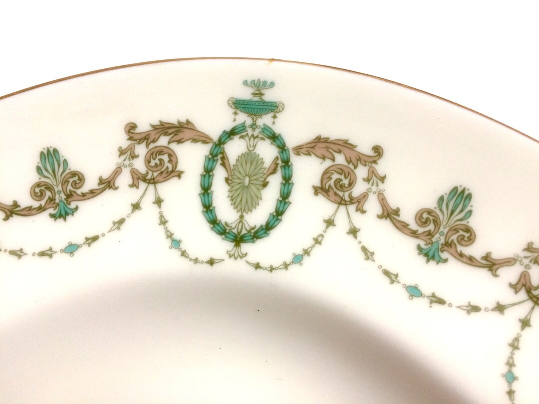 Minton Dinner Plate Green Swags Pattern Adam Vintage - Etsy
