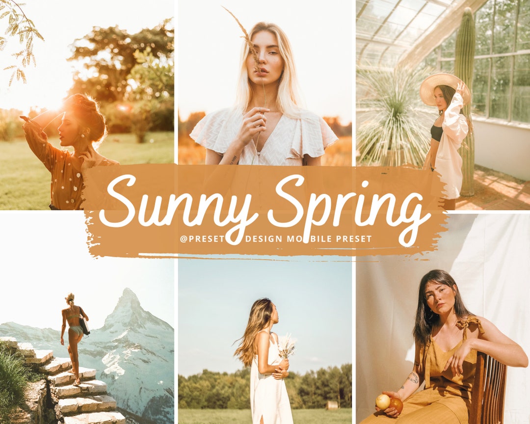 10 Sunny Spring Mobile Lightroom Preset, Sunny Day Photo Editing Filter ...