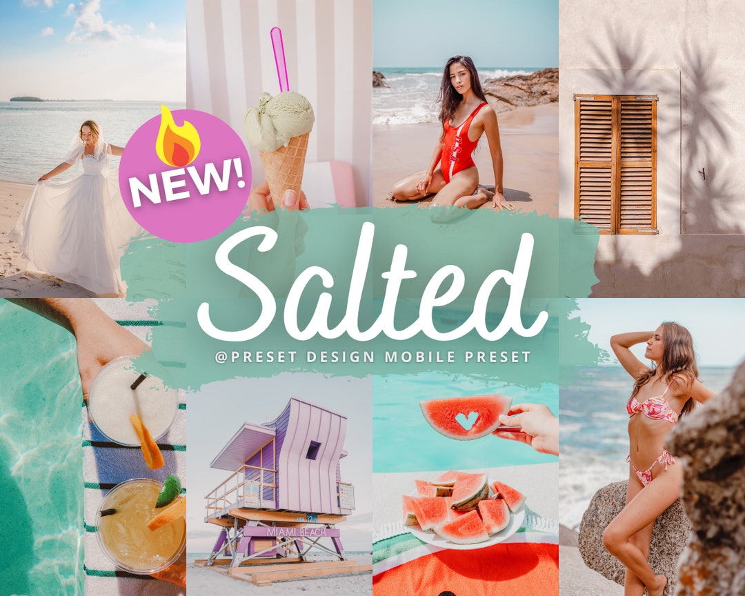 18 Salted Lightroom Presets for Mobile, Summer Beach Instagram Filter ...