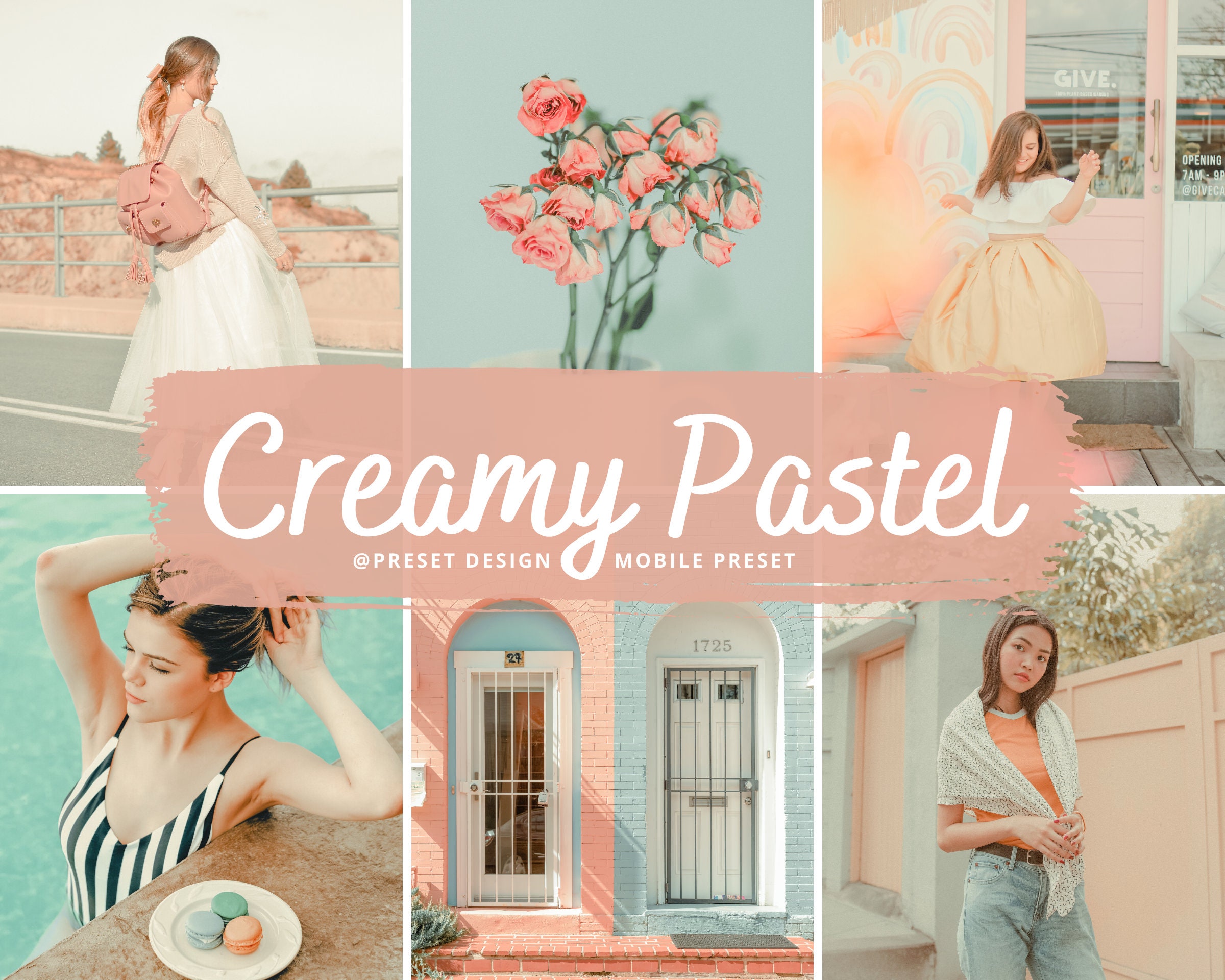 10 Creamy Pastel Lightroom Mobile Preset Peach Photo Filter - Etsy Canada